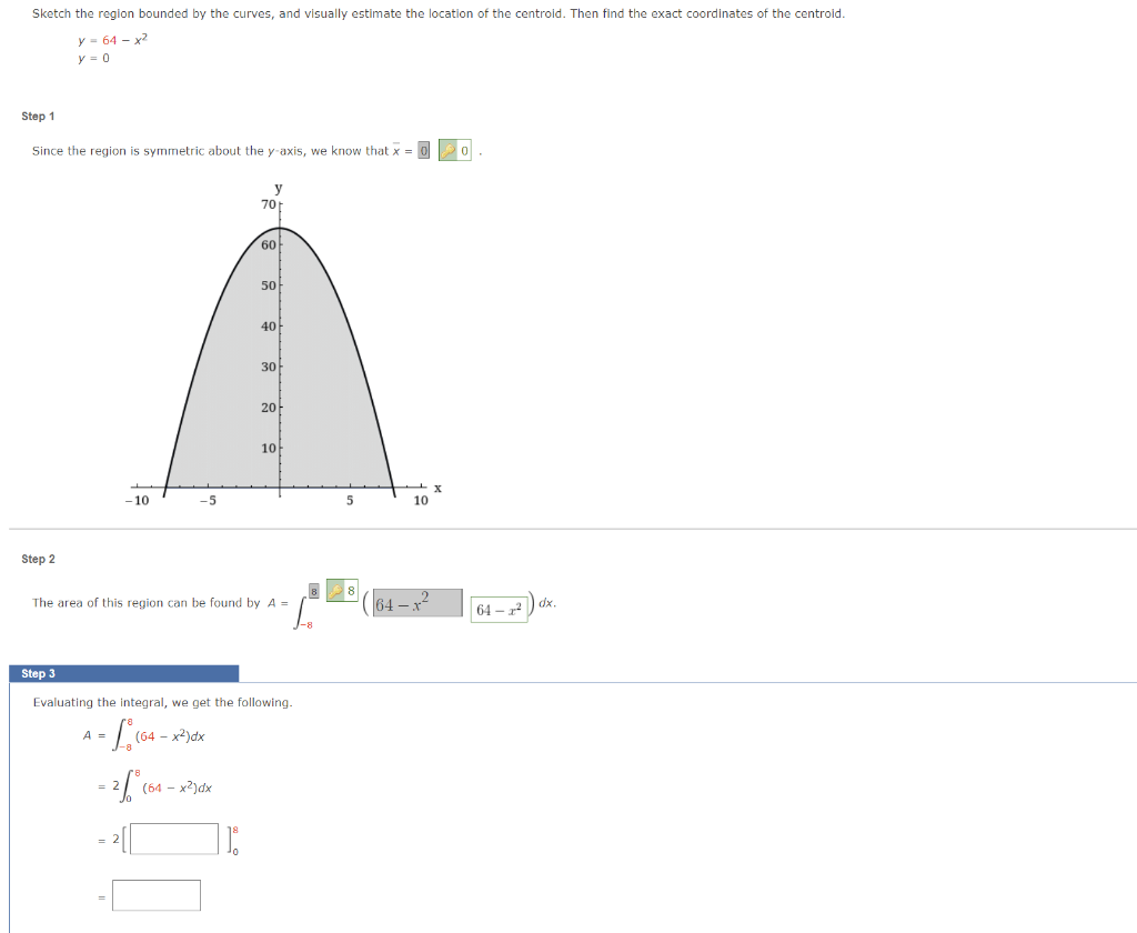 Solved Sketch the region bounded by the curves, and visually | Chegg.com
