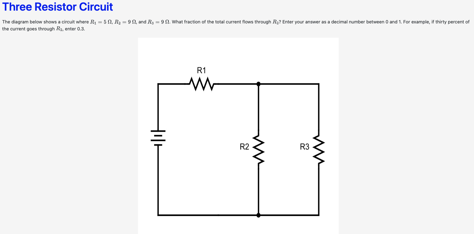 Solved Three Resistor CircuitThe diagram below shows a | Chegg.com