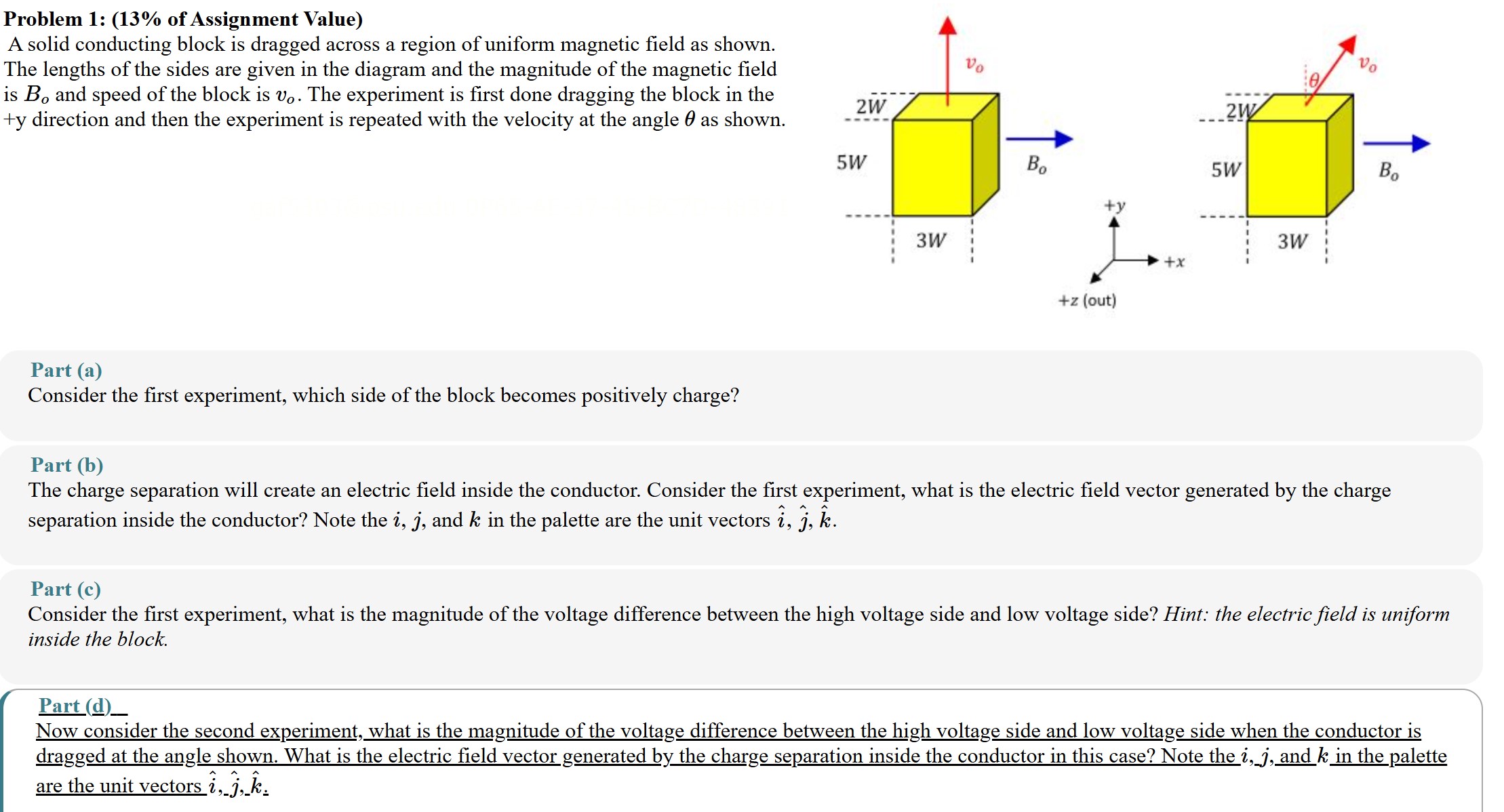 Solved Problem 1: (13\% ﻿of Assignment Value)A solid | Chegg.com