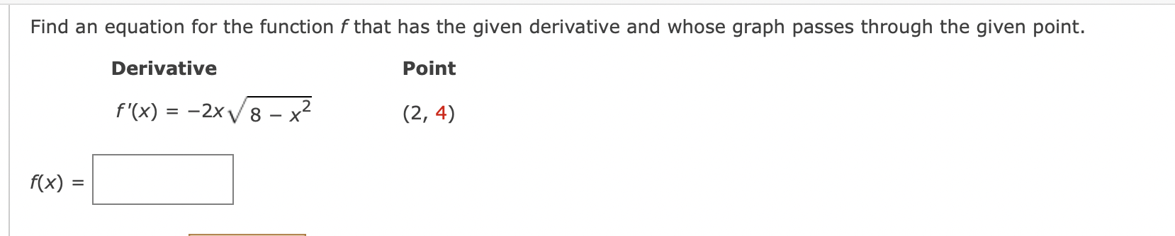 Solved Find an equation for the function f that has the | Chegg.com