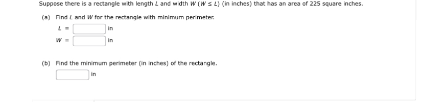 Solved Suppose there is a rectangle with length L and width | Chegg.com