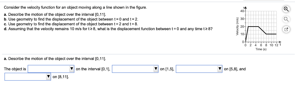 Solved Consider the velocity function for an object moving | Chegg.com