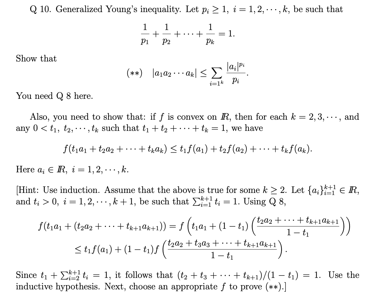 Solved Q 10. Generalized Young's inequality. Let | Chegg.com