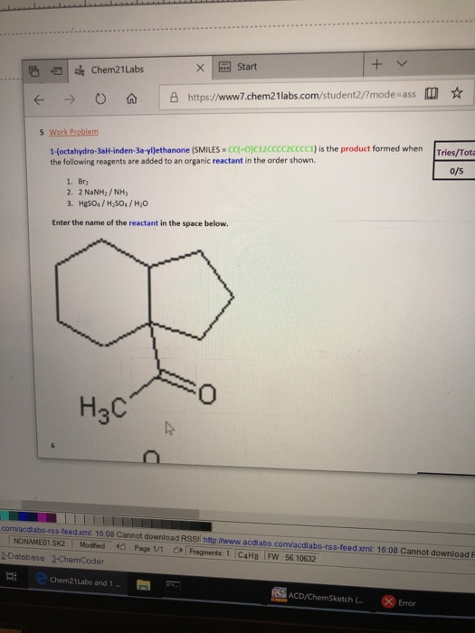Solved Start X Chem21Labs | Chegg.com