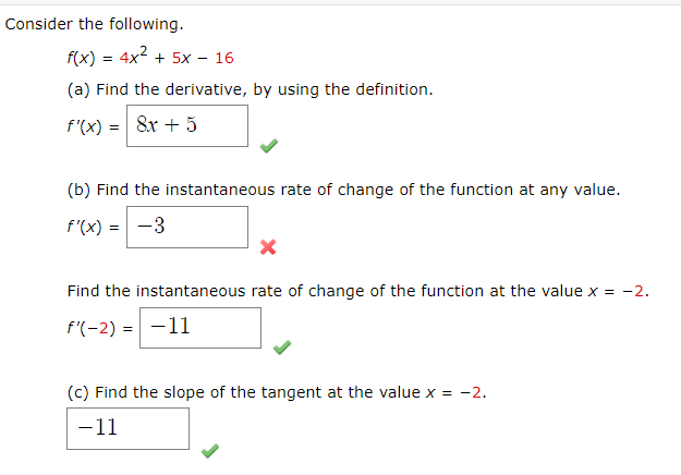 Solved Consider the following. f(x) = 4x2 + 5x – 16 (a) Find | Chegg.com