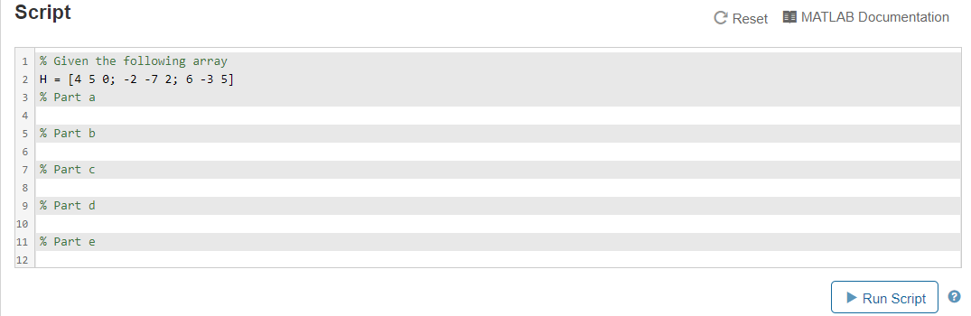 Solved Given the following array, perform the operations | Chegg.com