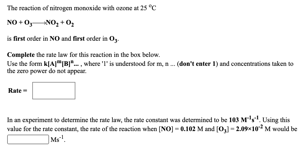 Solved The reaction of nitrogen dioxide with fluorine 2 NO2 | Chegg.com