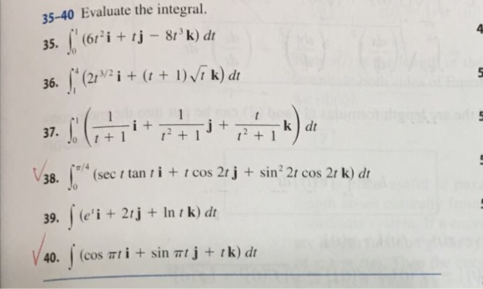 Solved Evaluate the integral. integral_0^1 (6t^2 i + tj - | Chegg.com