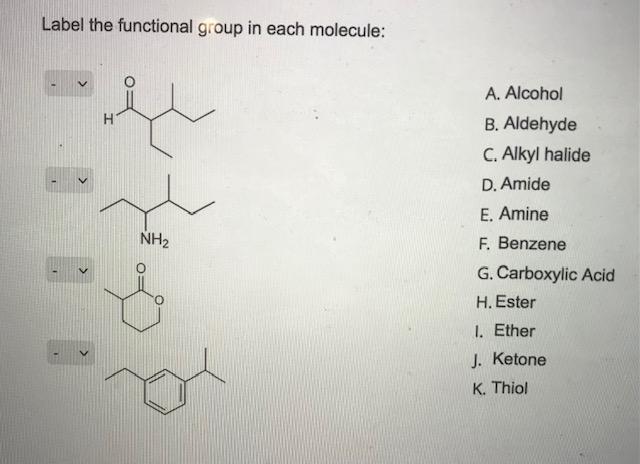 Solved Label the functional group in each molecule: NH₂ A. | Chegg.com