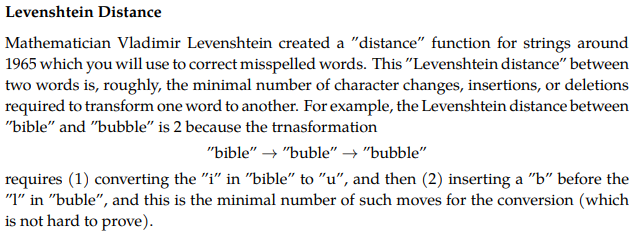 Solved Levenshtein Distance Mathematician Vladimir | Chegg.com