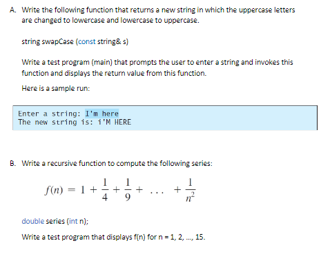Solved A. Write the following function that returns a new | Chegg.com
