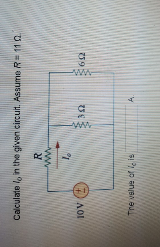 Calculate lo in the given circuit. Assume R 110 10V | Chegg.com