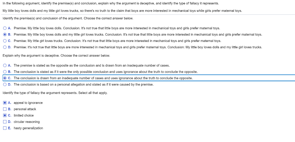 Solved In The Following Argument Identify The Premise S