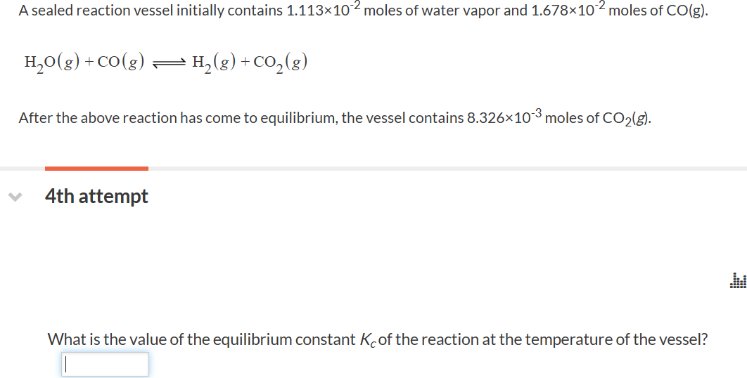 Solved H2O(g)+CO(g)⇌H2(g)+CO2(g) After the above reaction | Chegg.com