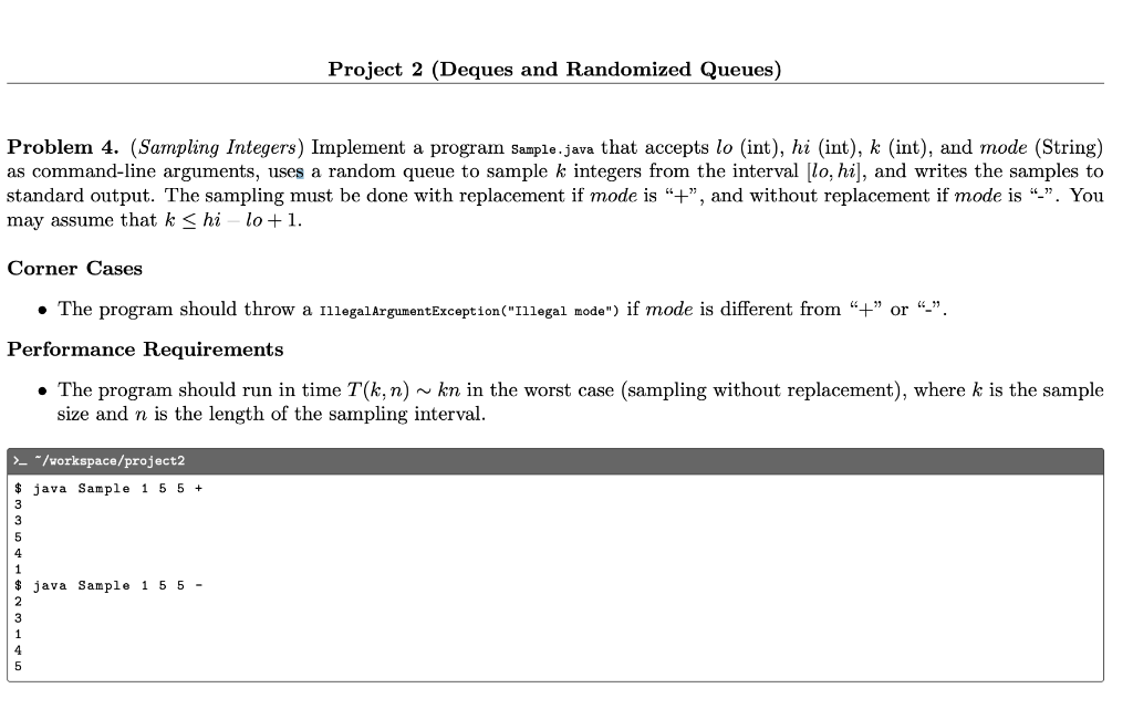 Solved Problem 4. (Sampling Integers) Hints: Accept lo | Chegg.com