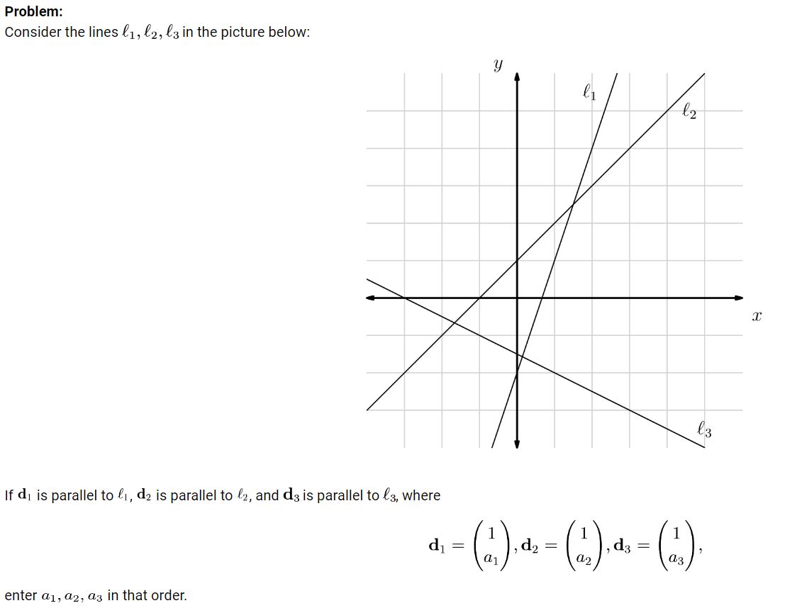 Solved Problem: Consider the lines ℓ1,ℓ2,ℓ3 in the picture | Chegg.com