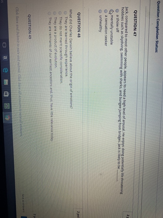 Solved Question Completion Status: QUESTION 47 Jack, | Chegg.com