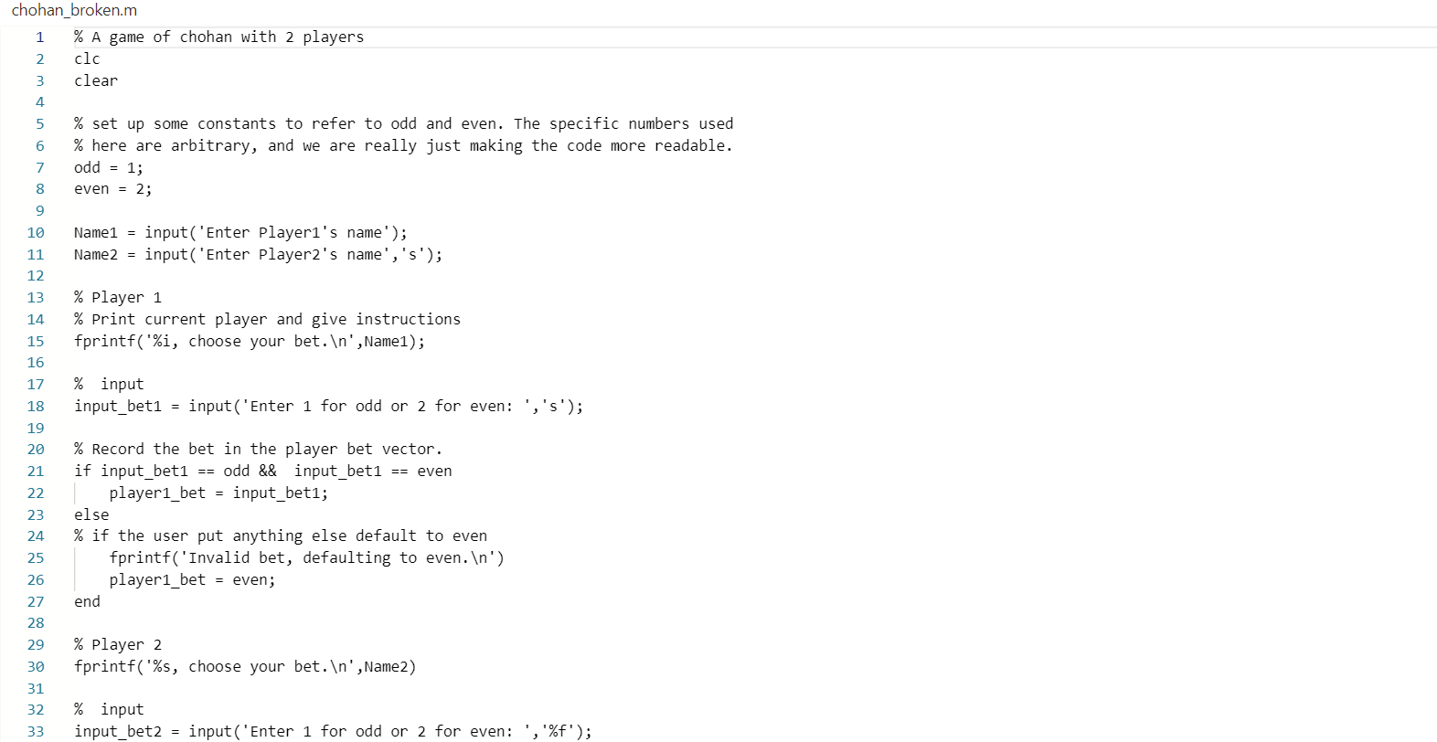 Solved Assignment Instructions: Debug a game of Chő-han . | Chegg.com