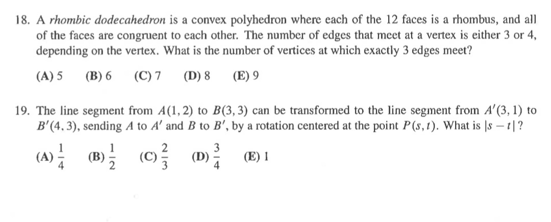 Solved 18. A rhombic dodecahedron is a convex polyhedron | Chegg.com