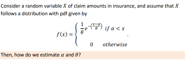 Solved Consider a random variable X of claim amounts in | Chegg.com