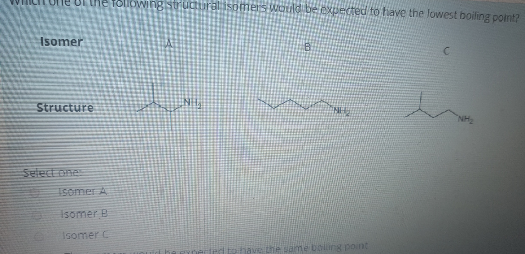Solved Question: Which one of the following structural | Chegg.com