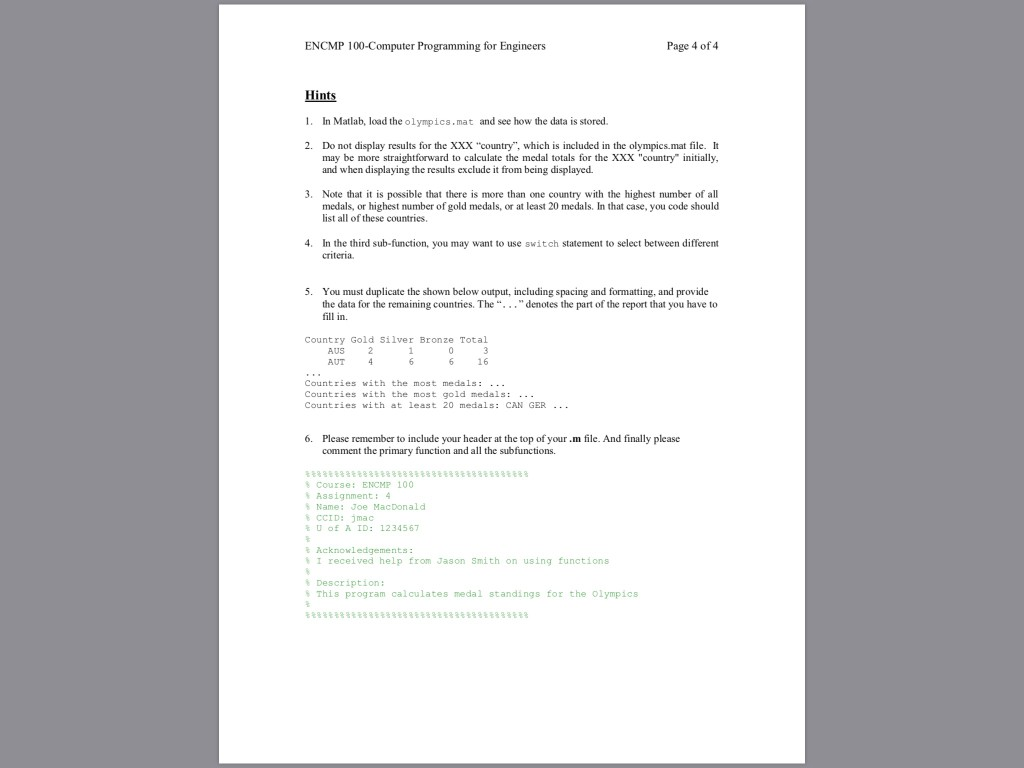 ENCMP 100-Computer Programming for Engineers Page 1 | Chegg.com