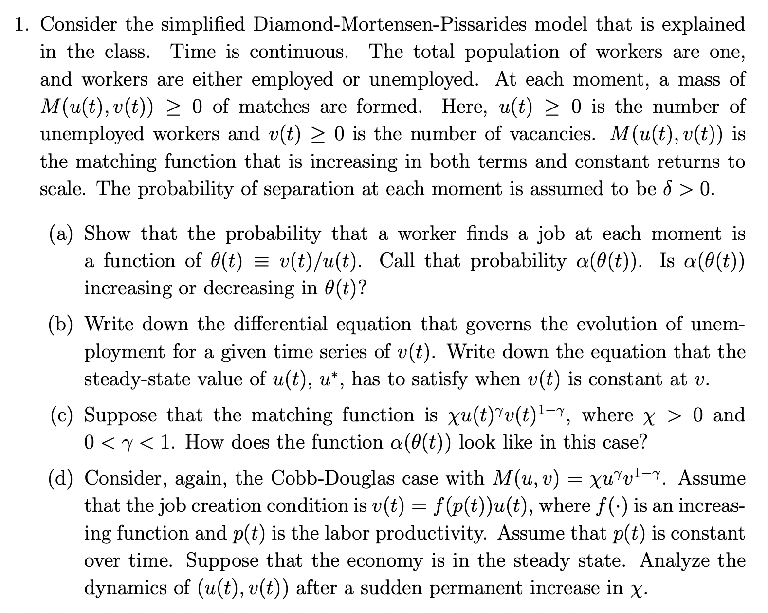 Solved 1. Consider the simplified | Chegg.com