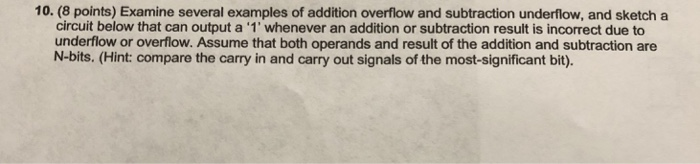 Solved 10. (8 points) Examine several examples of addition | Chegg.com