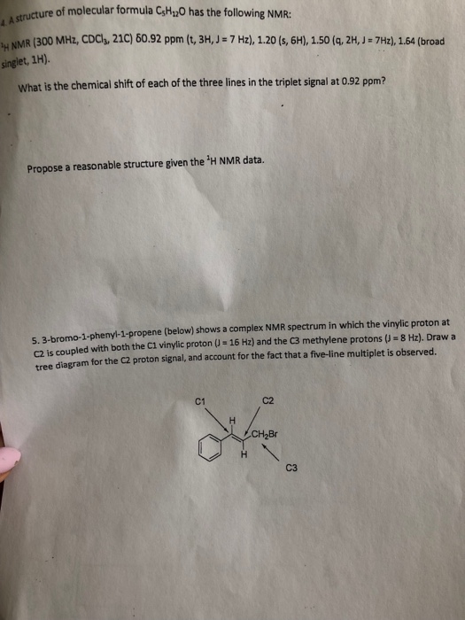 Solved #4) A structure of | Chegg.com