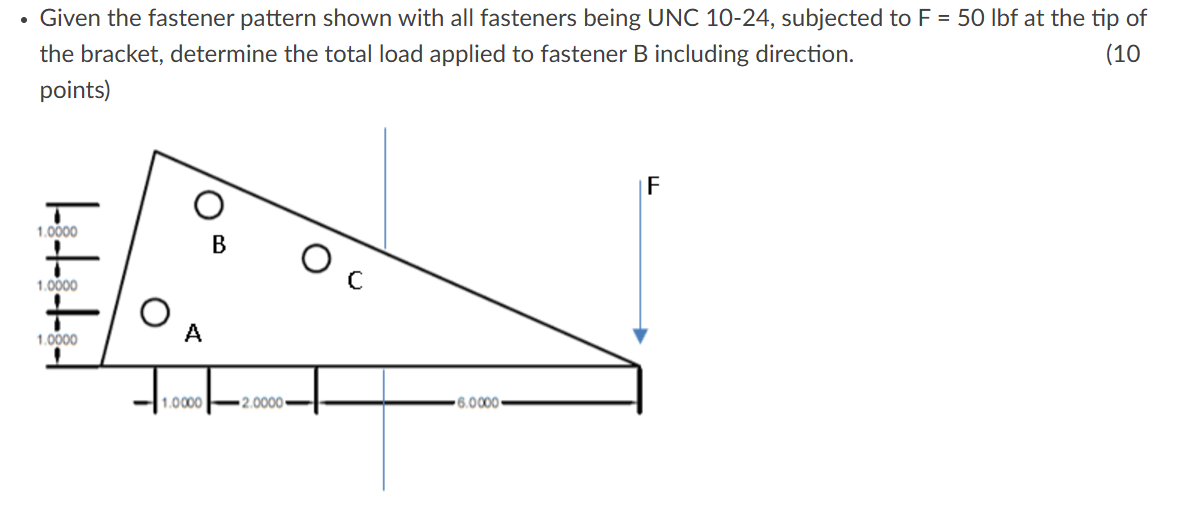 Solved Given the fastener pattern shown with all fasteners | Chegg.com