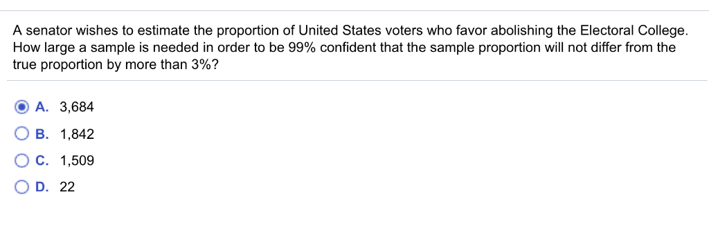 Solved A senator wishes to estimate the proportion of United | Chegg.com