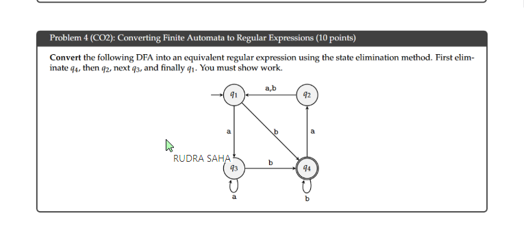 Solved Convert the following DFA into an equivalent regular | Chegg.com