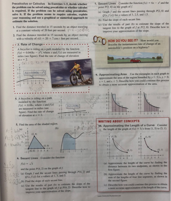 Solved Precalculus or Calculus In Exercises 1-5, decide | Chegg.com