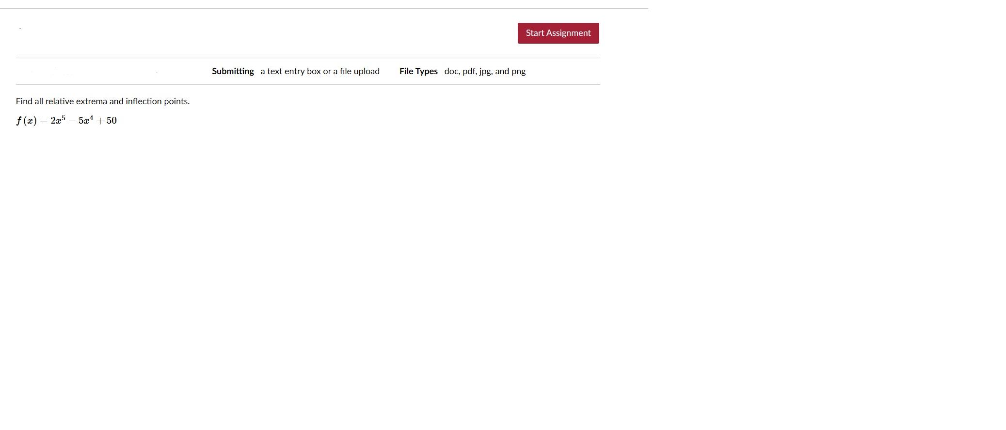 Solved Start Assignment Submitting a text entry box or a | Chegg.com