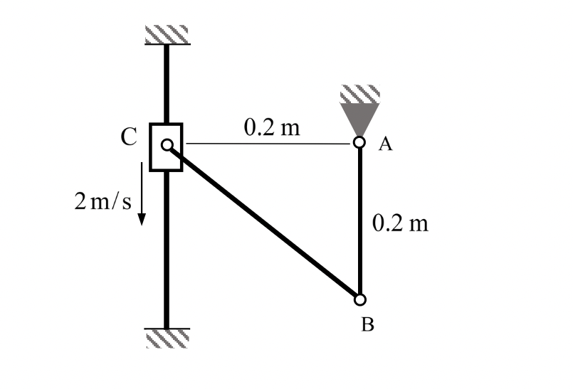 Solved The collar C is moving downward with a constant | Chegg.com