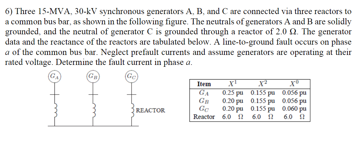 Solved 7) Repeat Problem 6 for a bolted line-to-line fault | Chegg.com Solved 7) Repeat Problem 6 for a bolted line-to-line fault | Chegg.com