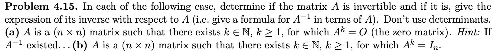 Solved Problem 4.15. In each of the following case, | Chegg.com