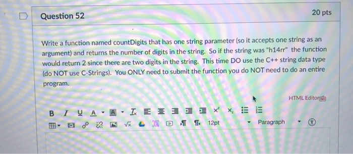 Solved 20 pts DQuestion 52 Write a function named | Chegg.com