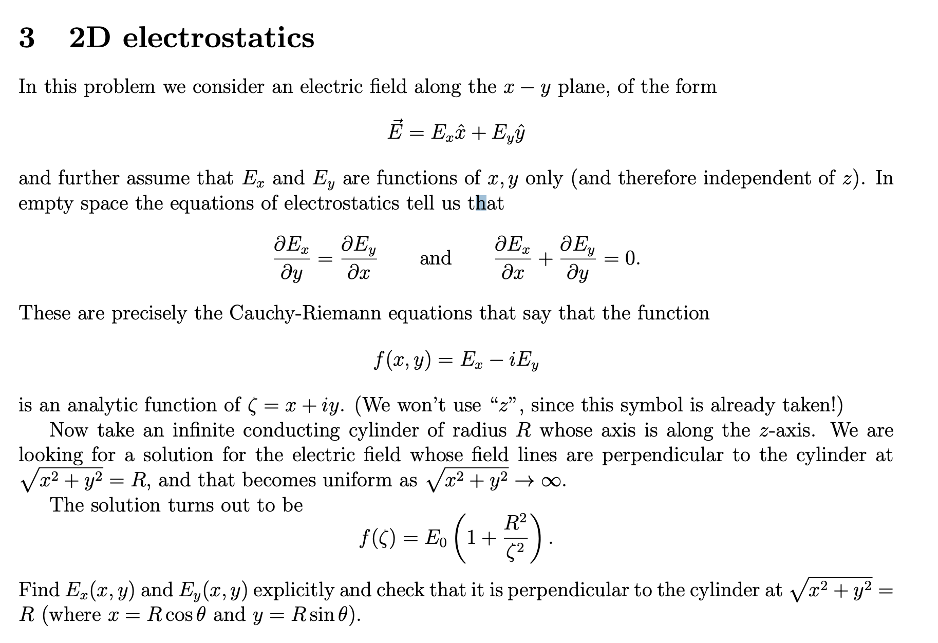 Solved 32D electrostatics In this problem we consider an | Chegg.com