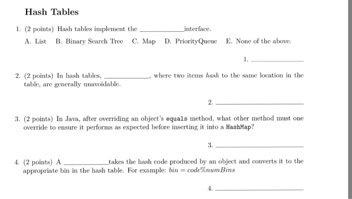 Solved Hash Tables 1 2 Points Hash Tables Implement