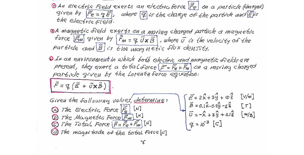 Solved (1) An Electróc Field exerts an electio force [Fe on | Chegg.com