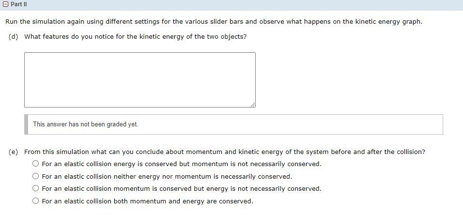 Solved Elastic Collision In this simulation we explore the | Chegg.com
