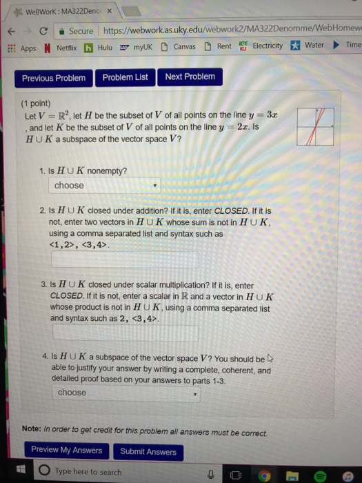 Solved WeBWorK : MA322Denc Secure | Chegg.com