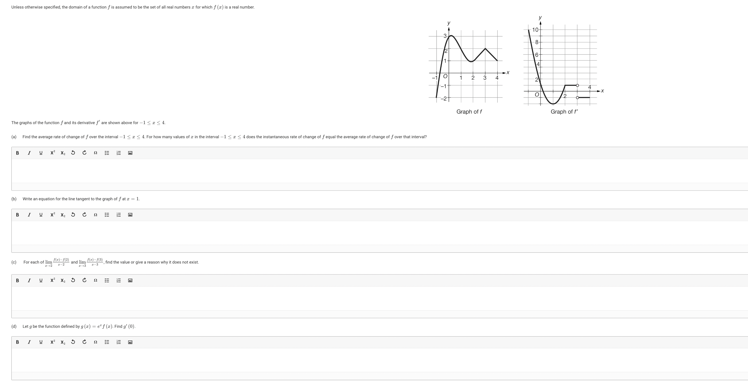 Solved Unless otherwise specified, the domain of a function | Chegg.com