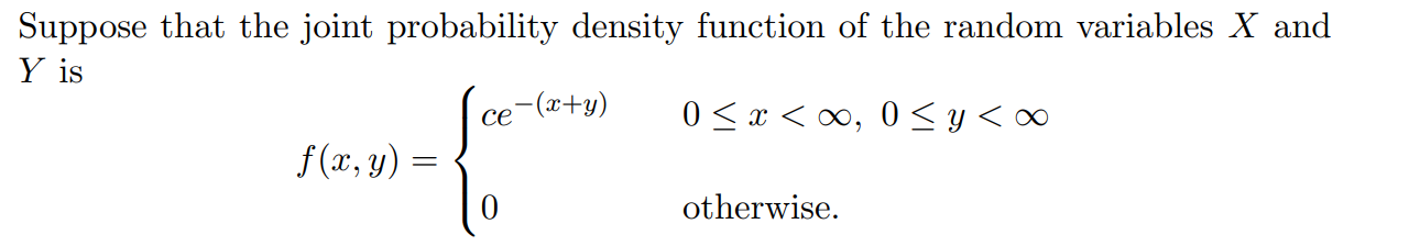 Solved Suppose that the joint probability density function | Chegg.com