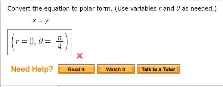Solved Convert the equation to polar form. (Use variables r | Chegg.com