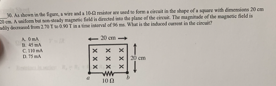 Solved a 30. As shown in the figure, a wire and a 10-12 | Chegg.com