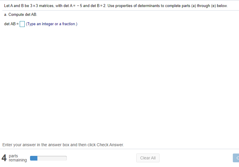 Solved 1 0 1 Compute det B4 where B = 2 1 3 2 2 2 det B4 = | Chegg.com