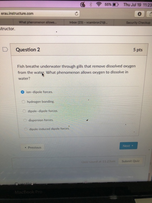 Solved 55% Thu Jul 19 11:23 , erau.instructure.com What | Chegg.com
