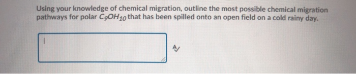Using your knowledge of chemical migration, outline | Chegg.com